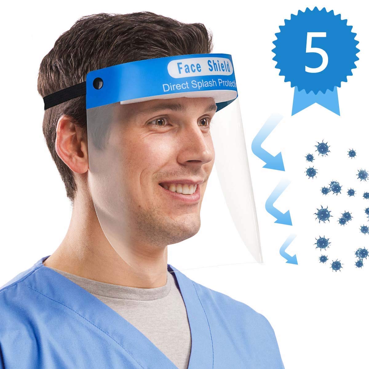 Colony Hardware | Disposable Full-Length Face Shield w/ Adjustable Headband