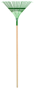 Colony Hardware | Union 22" 22-Tine Steel Leaf Rake w/ 48" Wood Handle