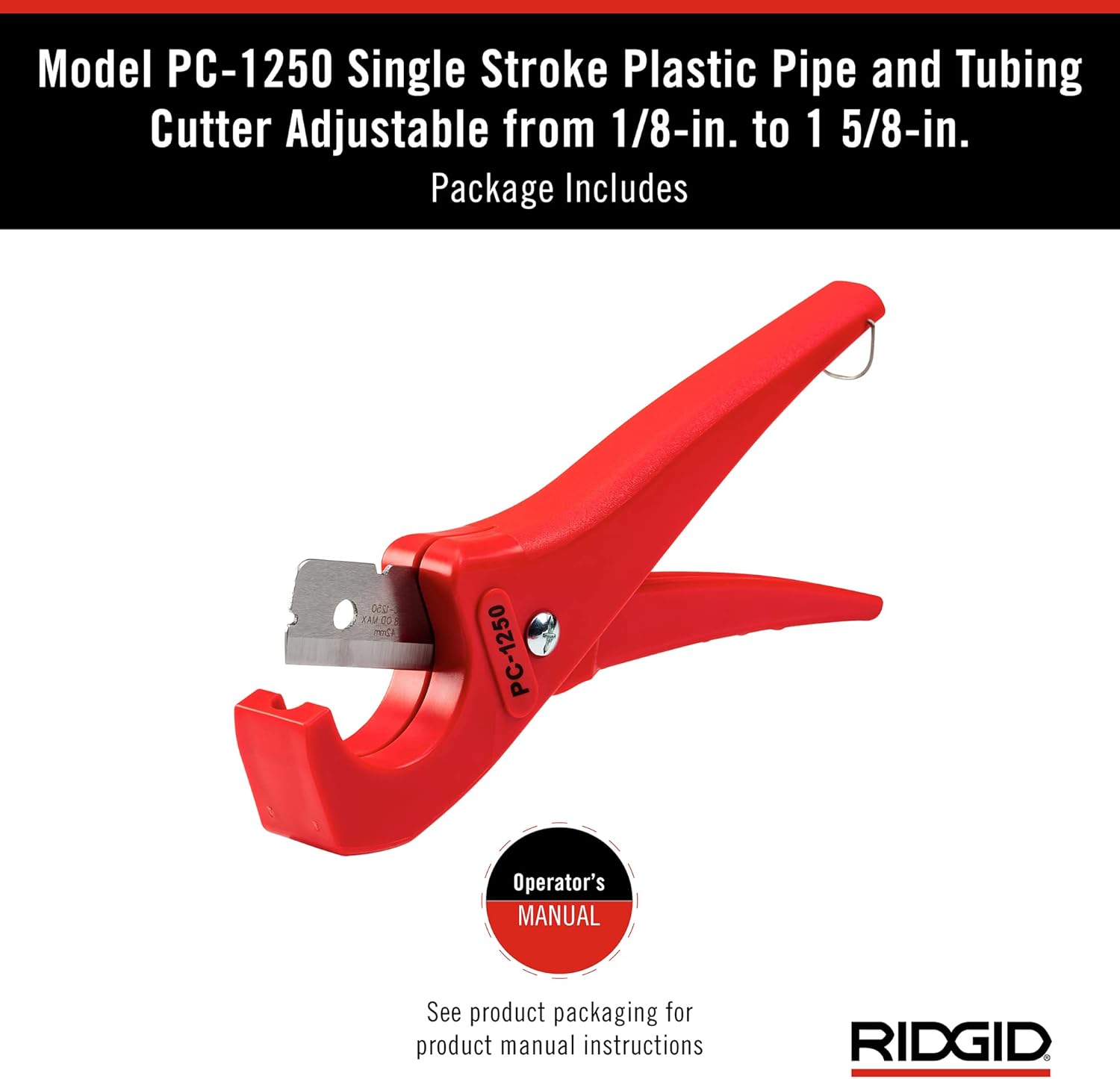 Colony Hardware | 23488 Ridgid Pc-1250 Single Stroke Plastic Pipe ...