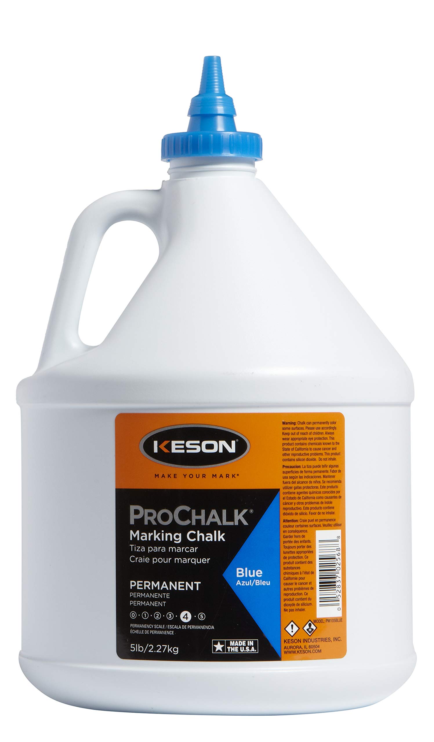 Colony Hardware | PM105BLUE Keson #4 5-lb Blue Permanent Chalk